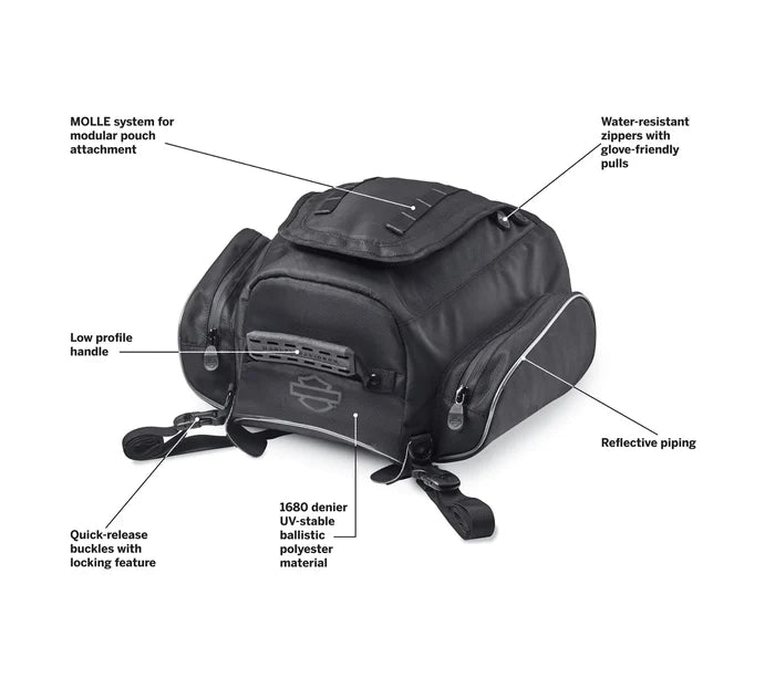 Genuine Harley-Davidson Onyx Premium Luggage Tail Bag 93300106 - Iron ...