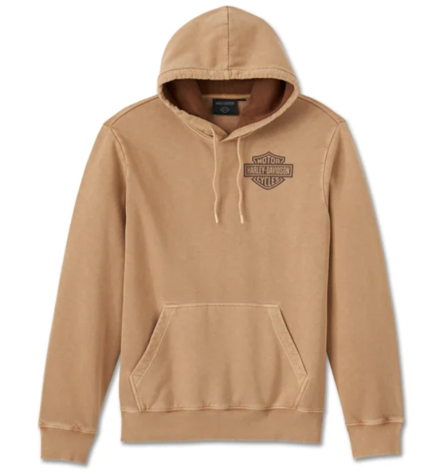 Genuine H-D Eagle Soars Alone Slub Hoodie - Tannin 96002-25VM - Iron ...